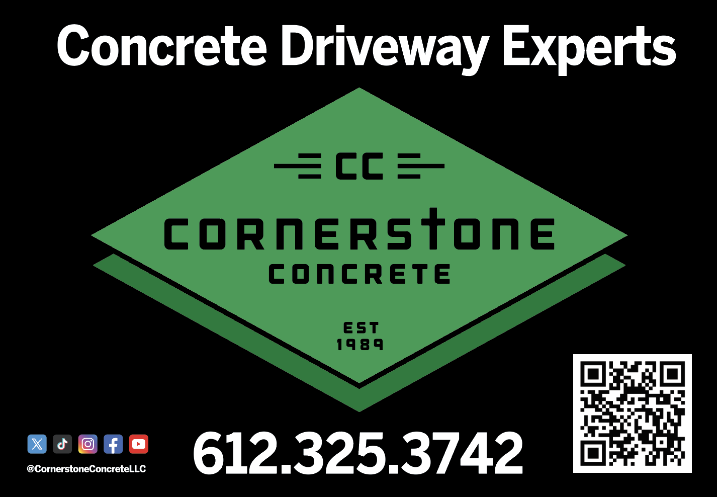 Cornerstone Concrete Yard Signs